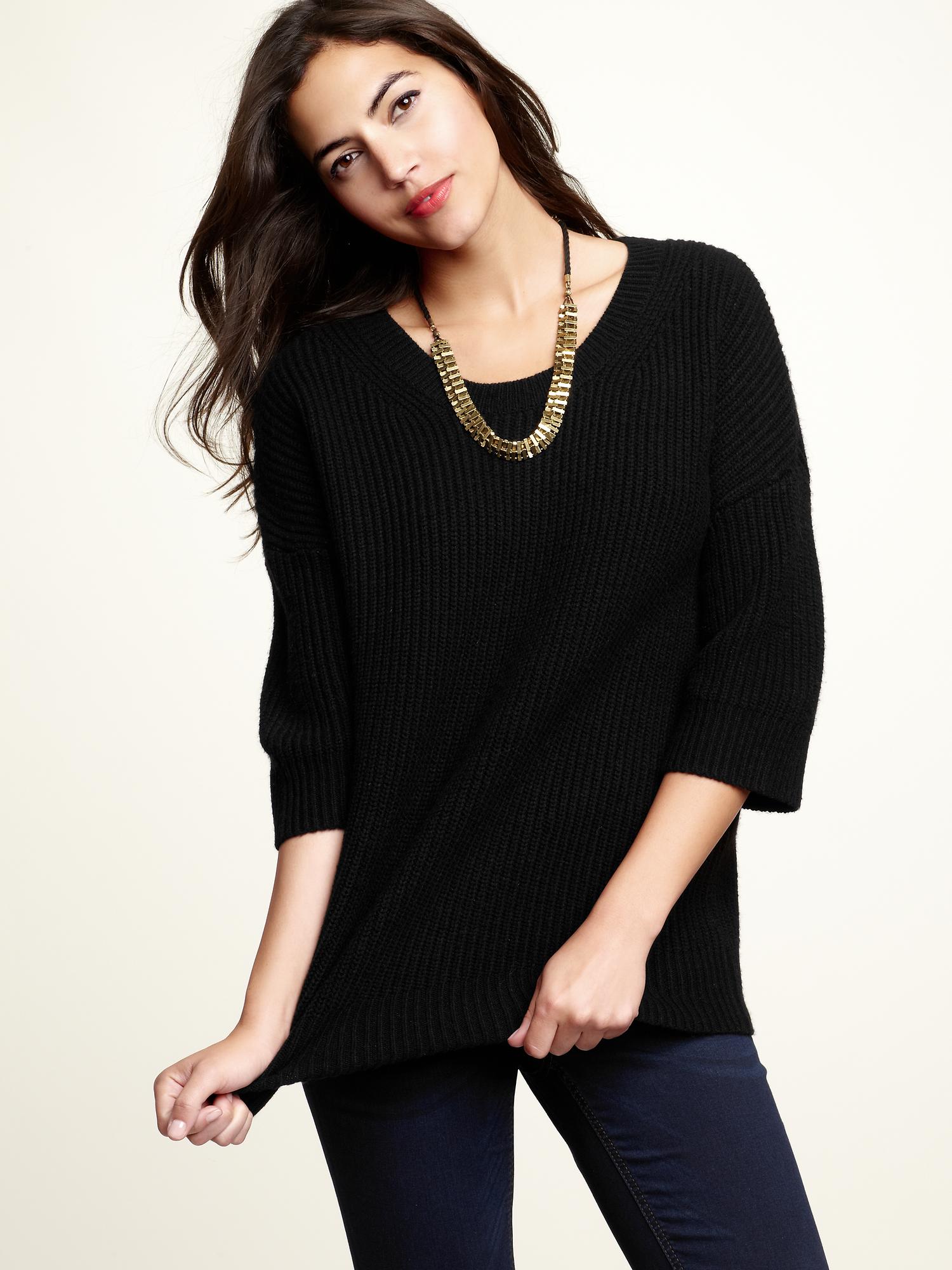 Oversized elbow-sleeve sweater | Gap