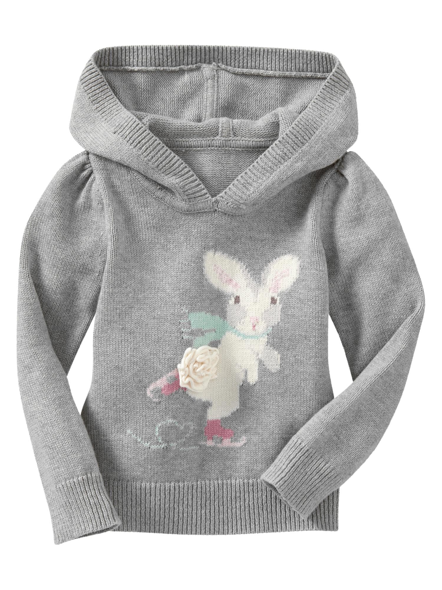 Hooded intarsia bunny sweater | Gap
