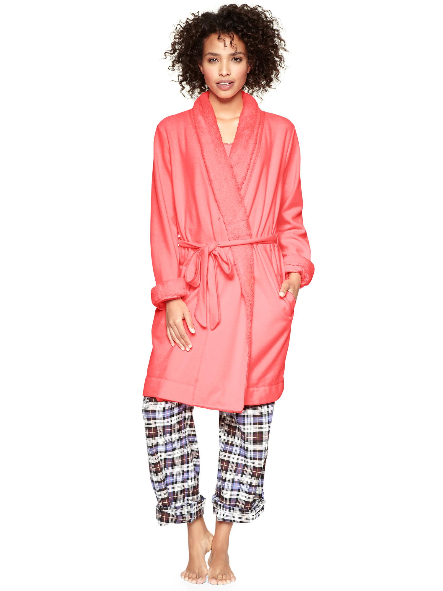 Fleece sherpa-lined robe | Gap
