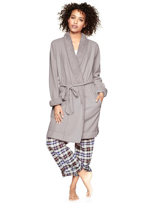 Fleece sherpa-lined robe | Gap