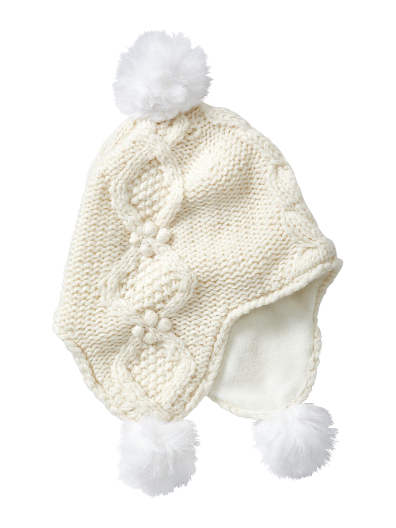 Pom-pom cable snow hat | Gap