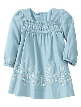 Embroidered corduroy dress | Gap