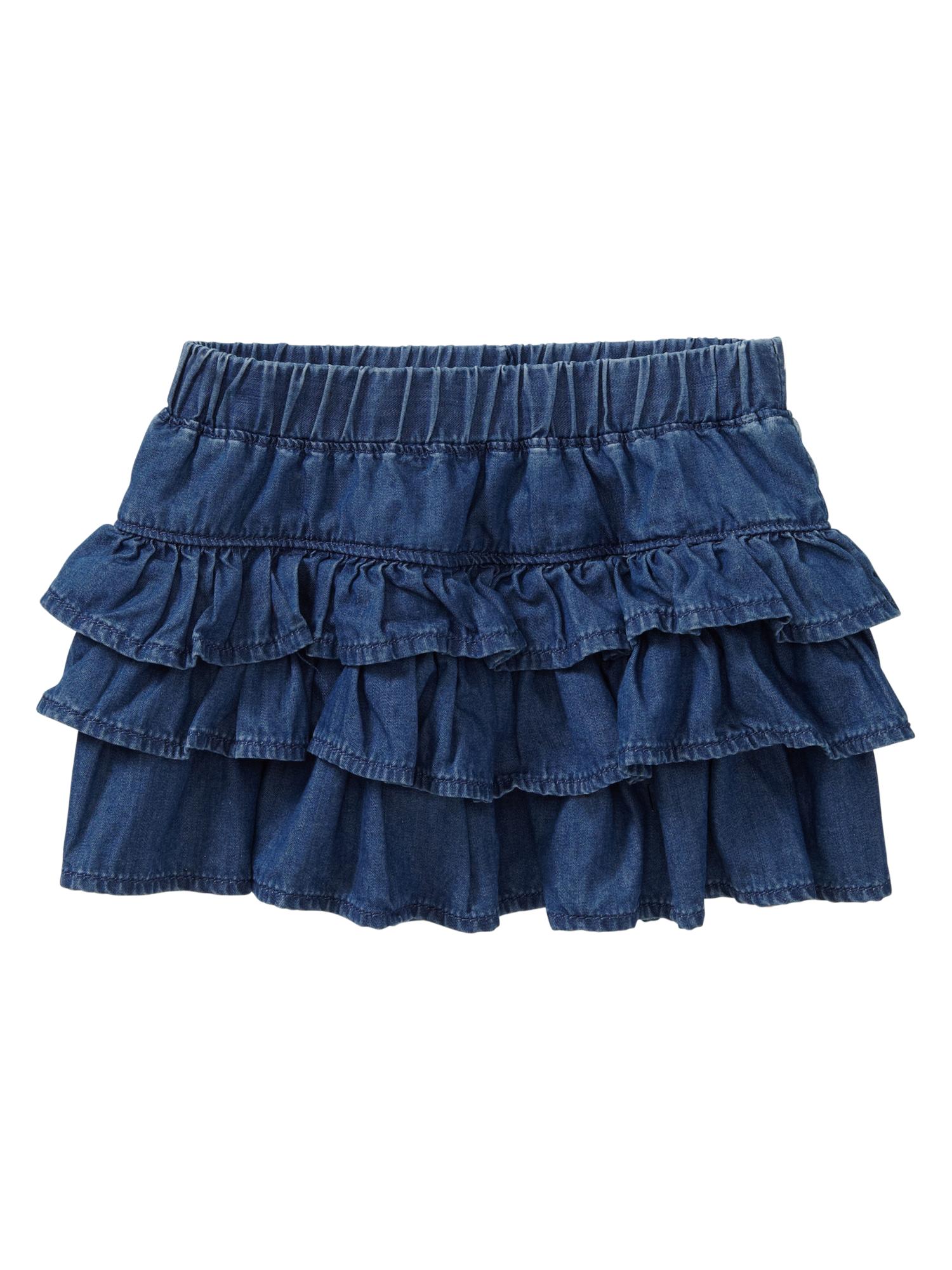 Ruffle denim skirt | Gap