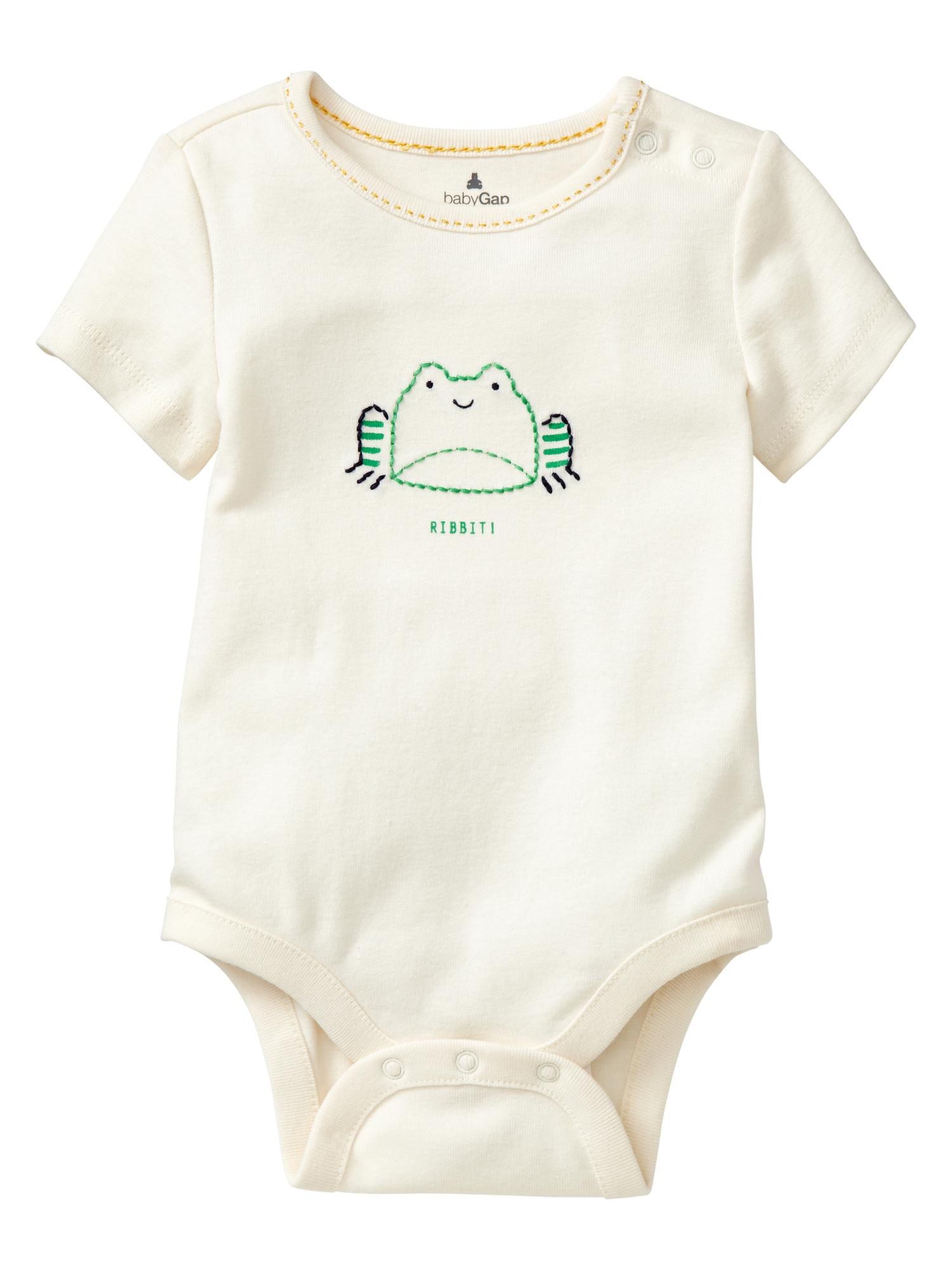 Embroidered frog bodysuit | Gap