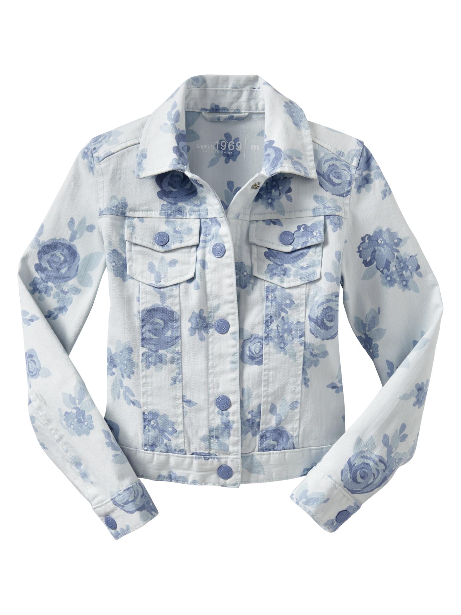 Floral print denim jacket | Gap