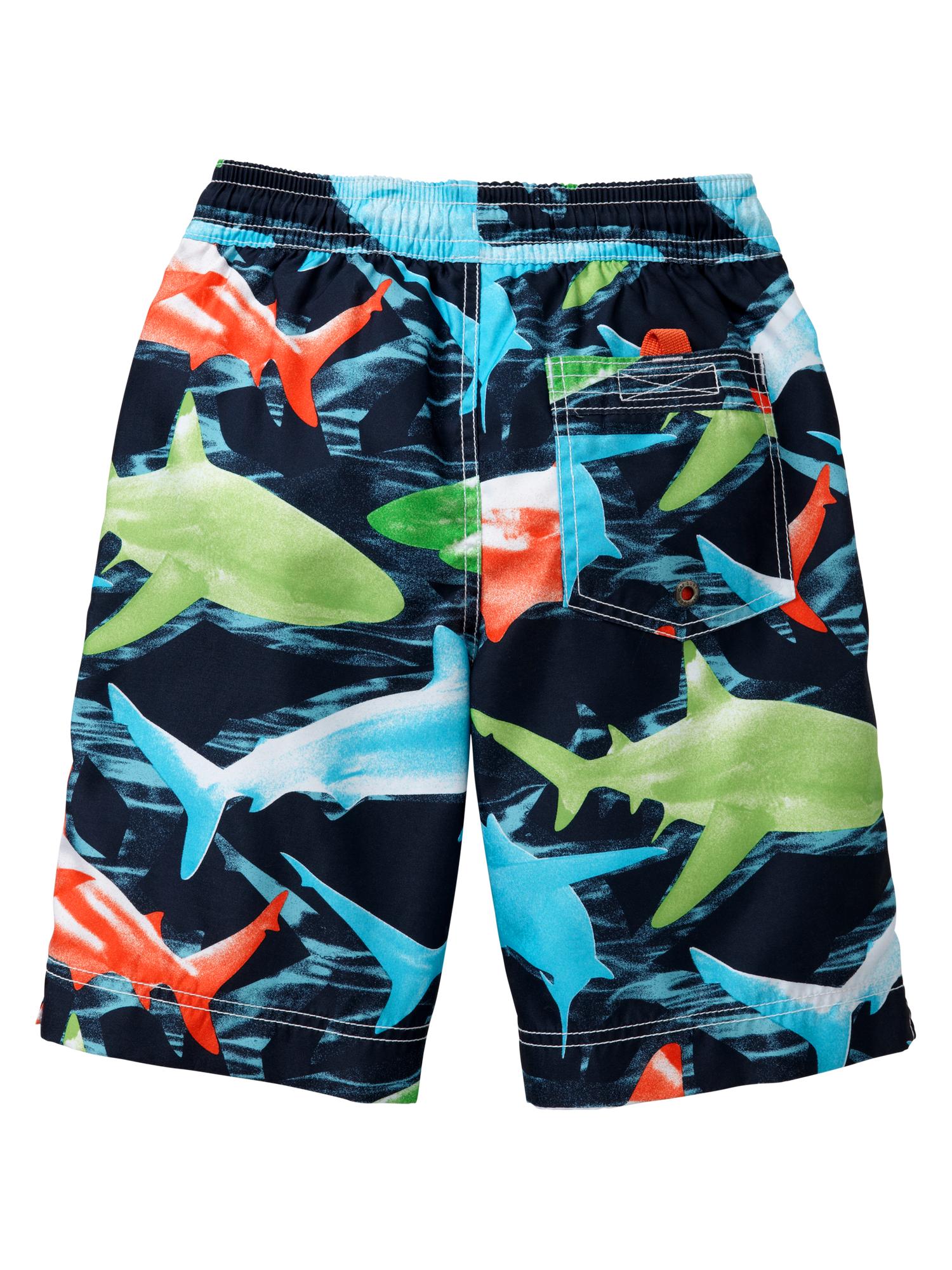 Multi-color shark swim trunks | Gap