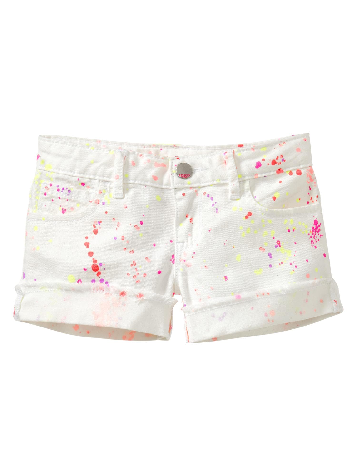 Splatter print denim shorties | Gap