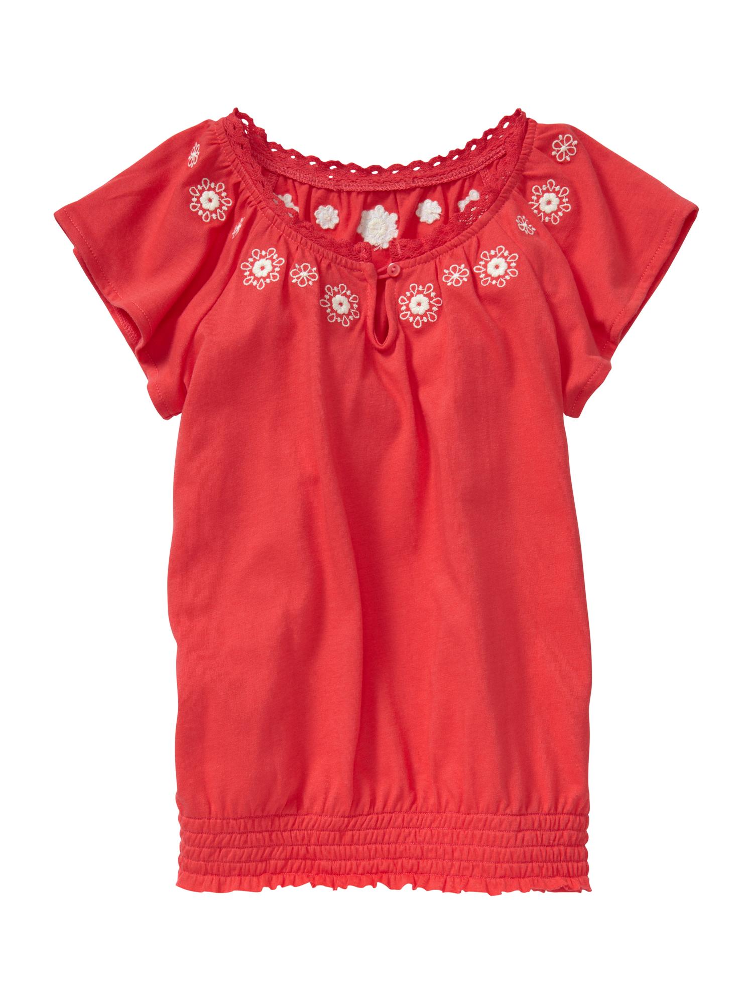 Embroidered smock top | Gap