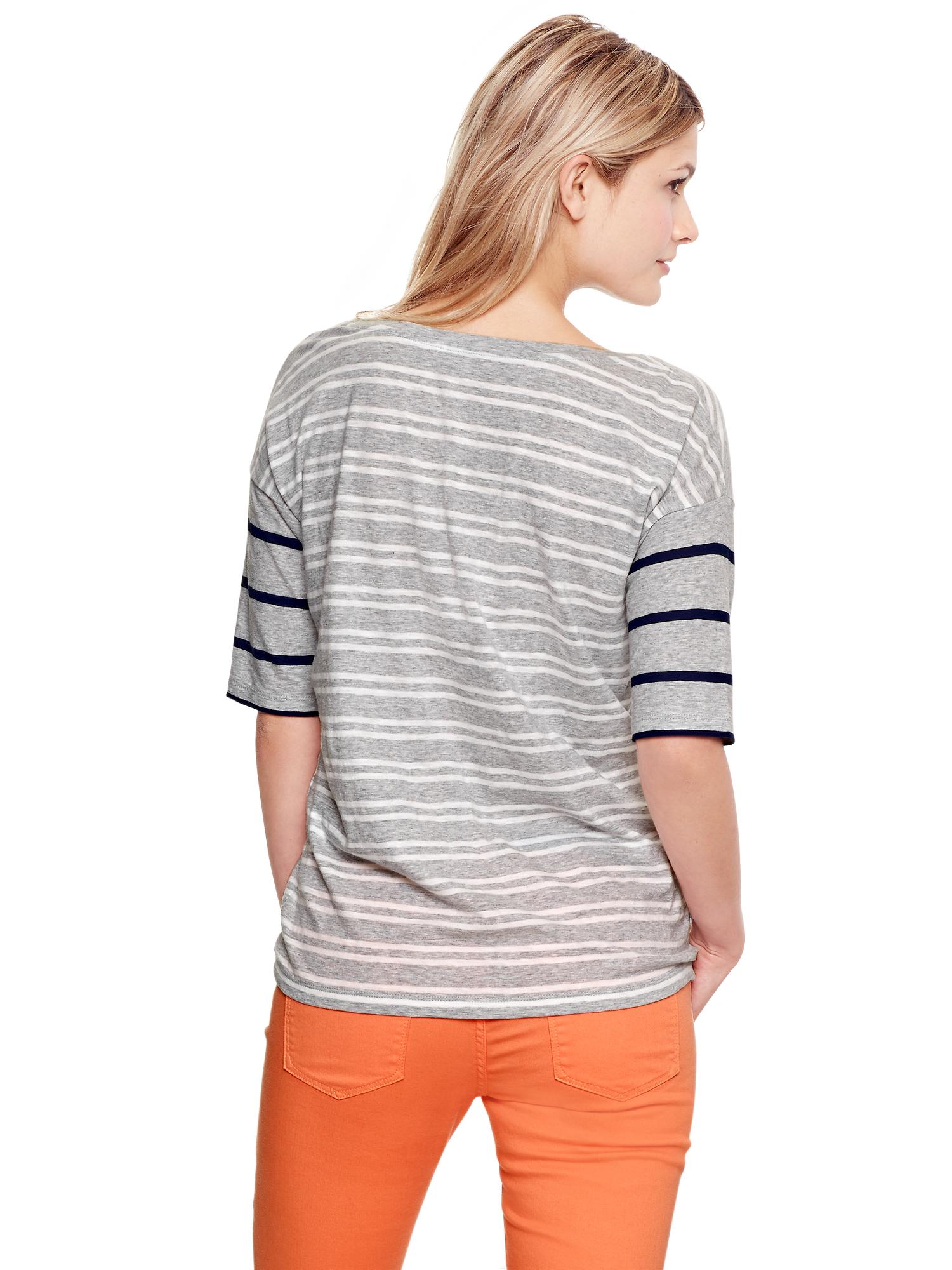 Striped split-neck T | Gap