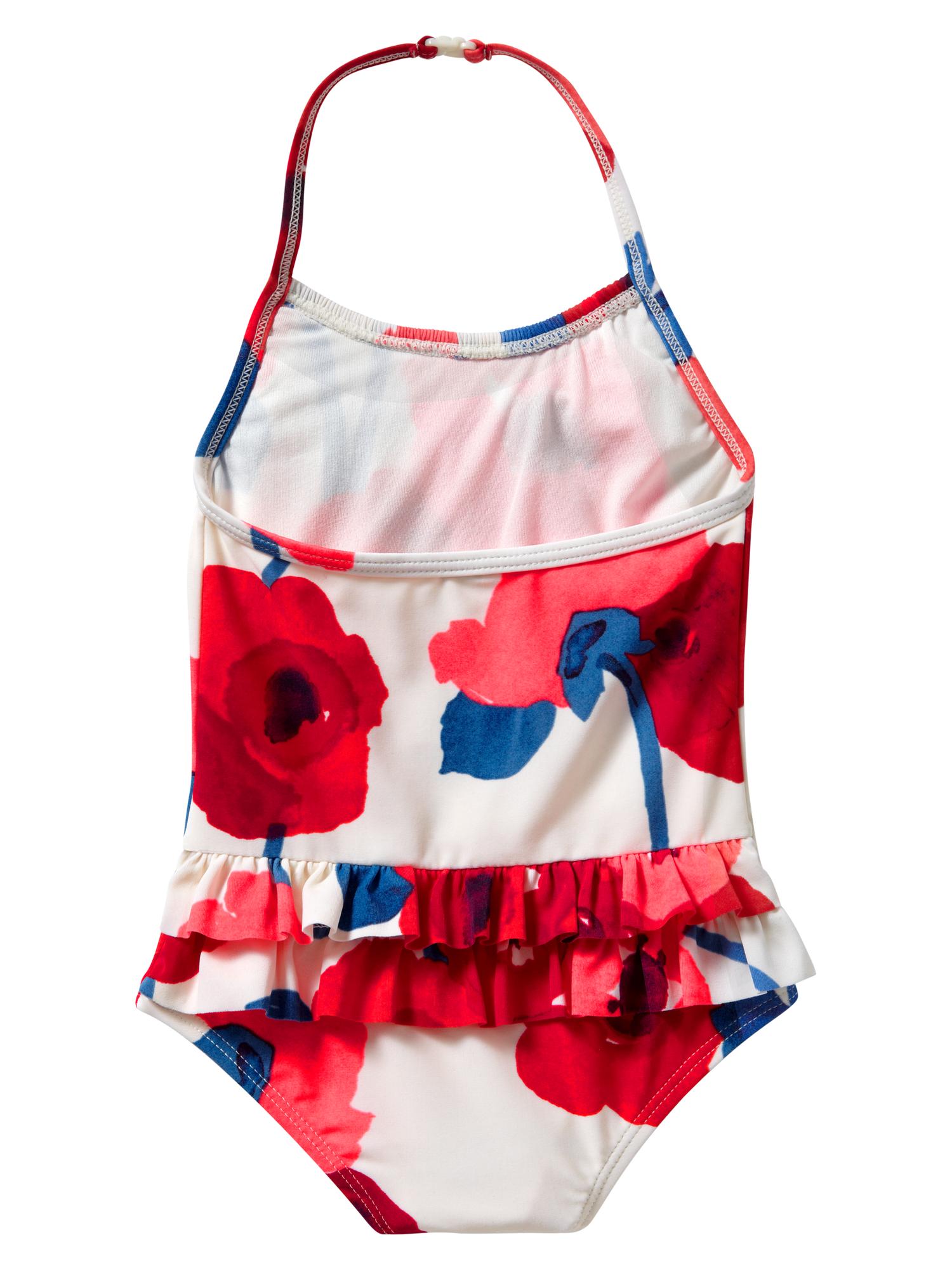 Asymmetrical ruffle one-piece | Gap