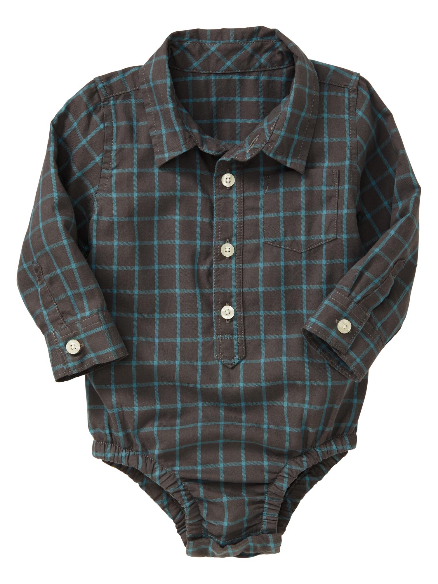 Window pane button-up bodysuit | Gap
