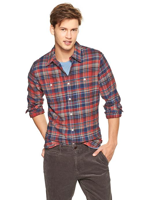 Plaid twill shirt | Gap