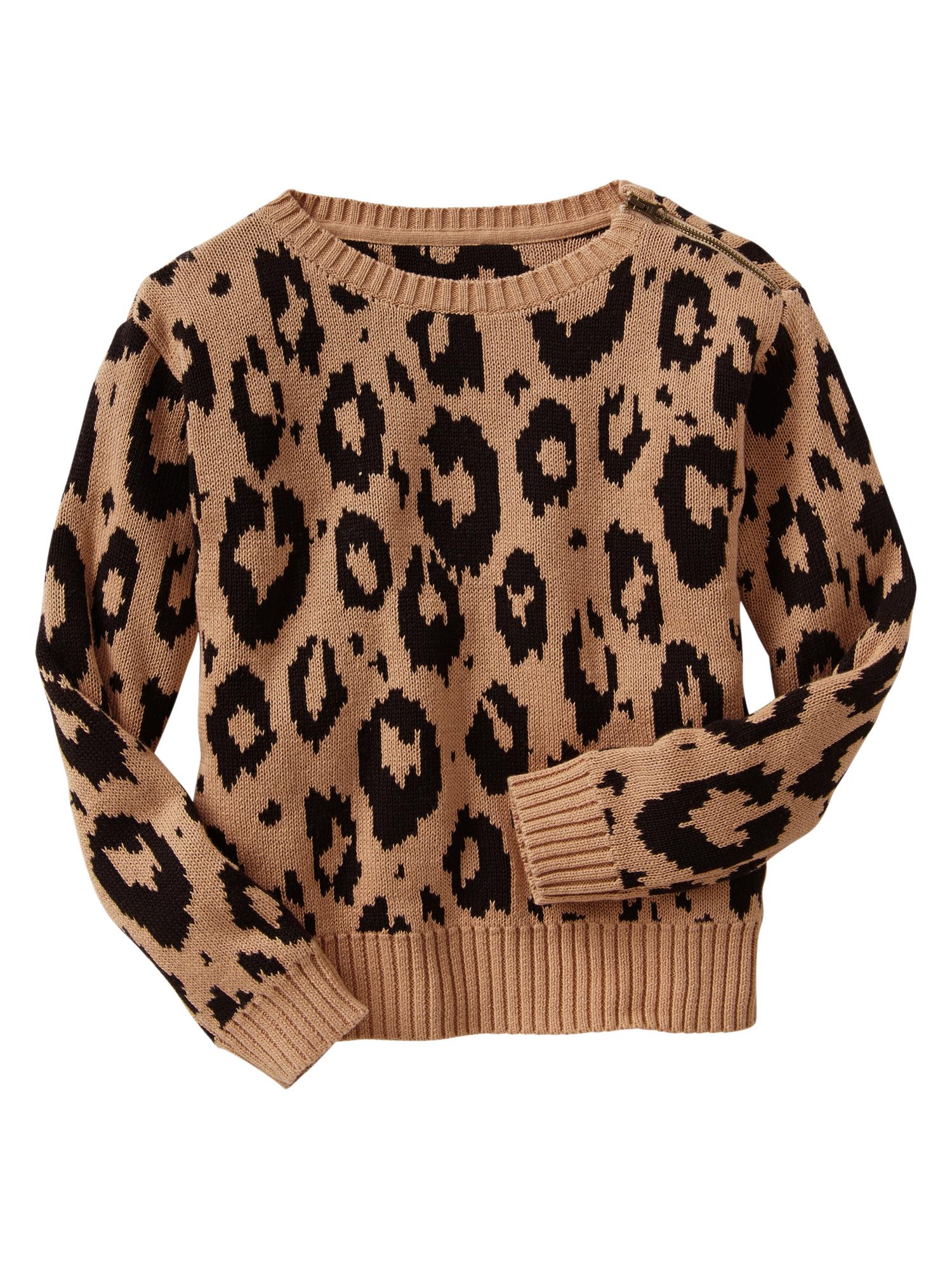 Leopard jacquard sweater | Gap