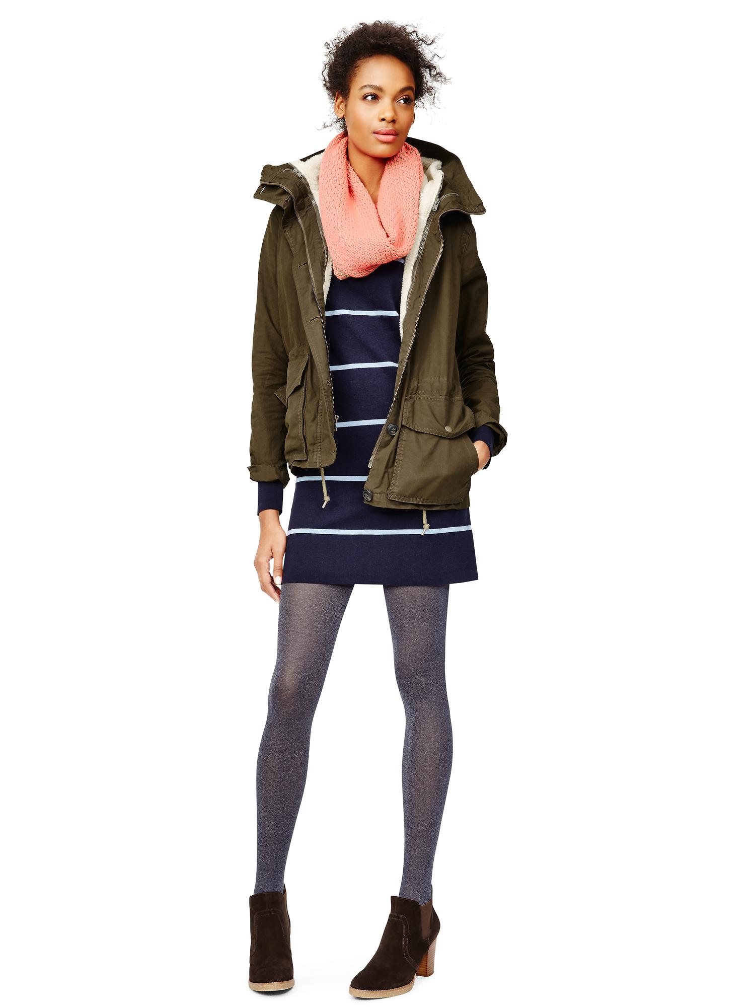 Twill fleece-lined parka | Gap