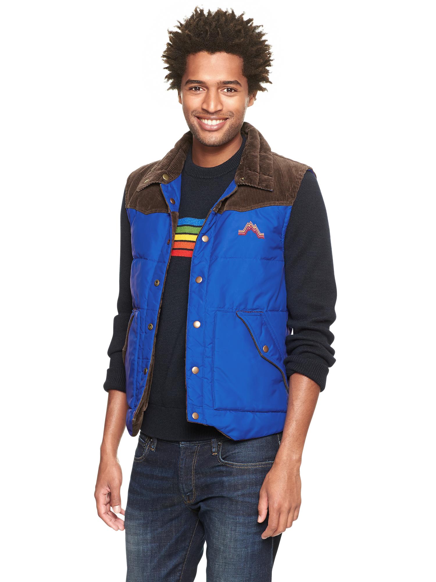 Gap x GQ Aviator Nation Reversible Puffer Vest | Gap