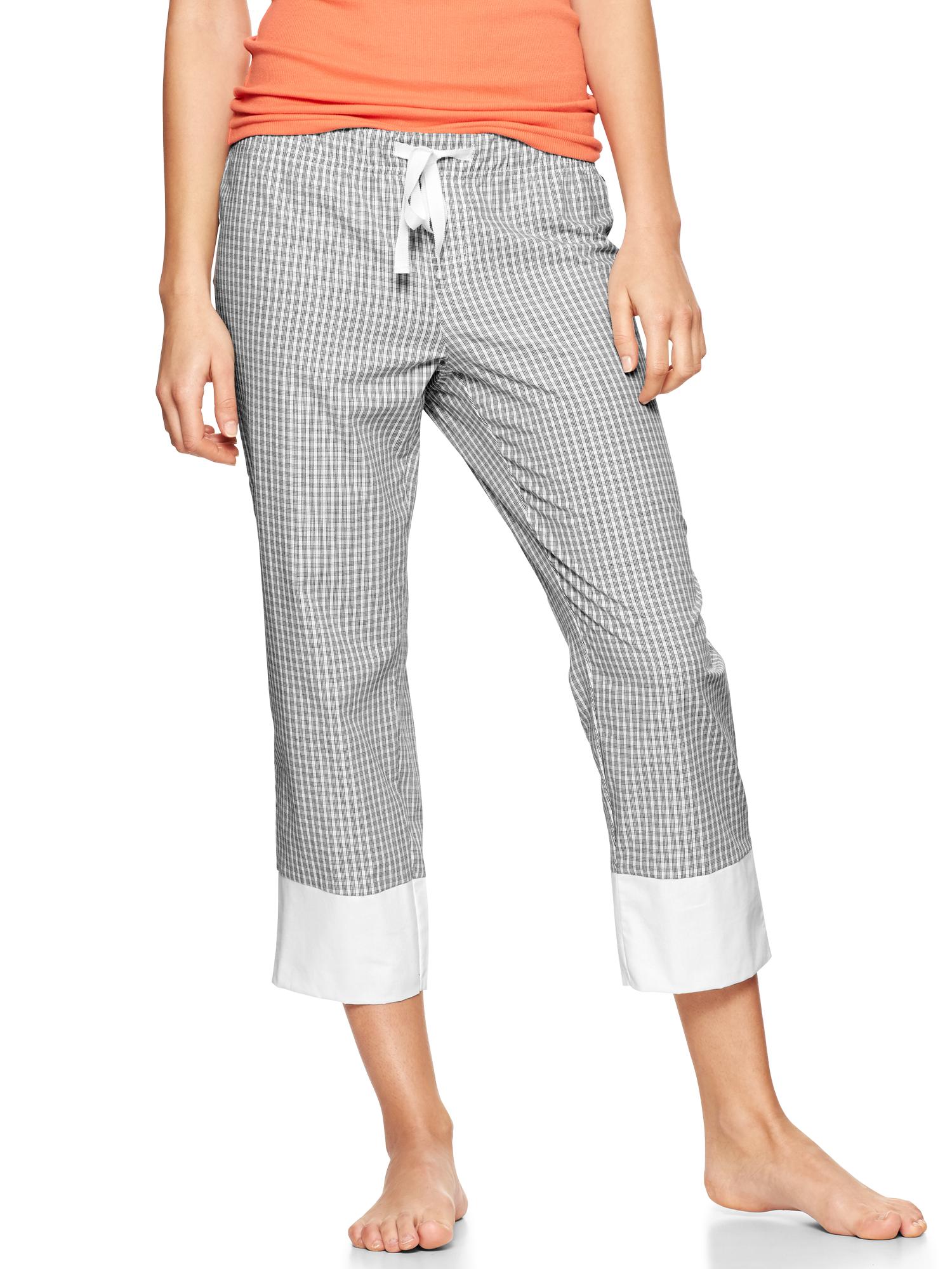 Colorblock printed poplin capris | Gap