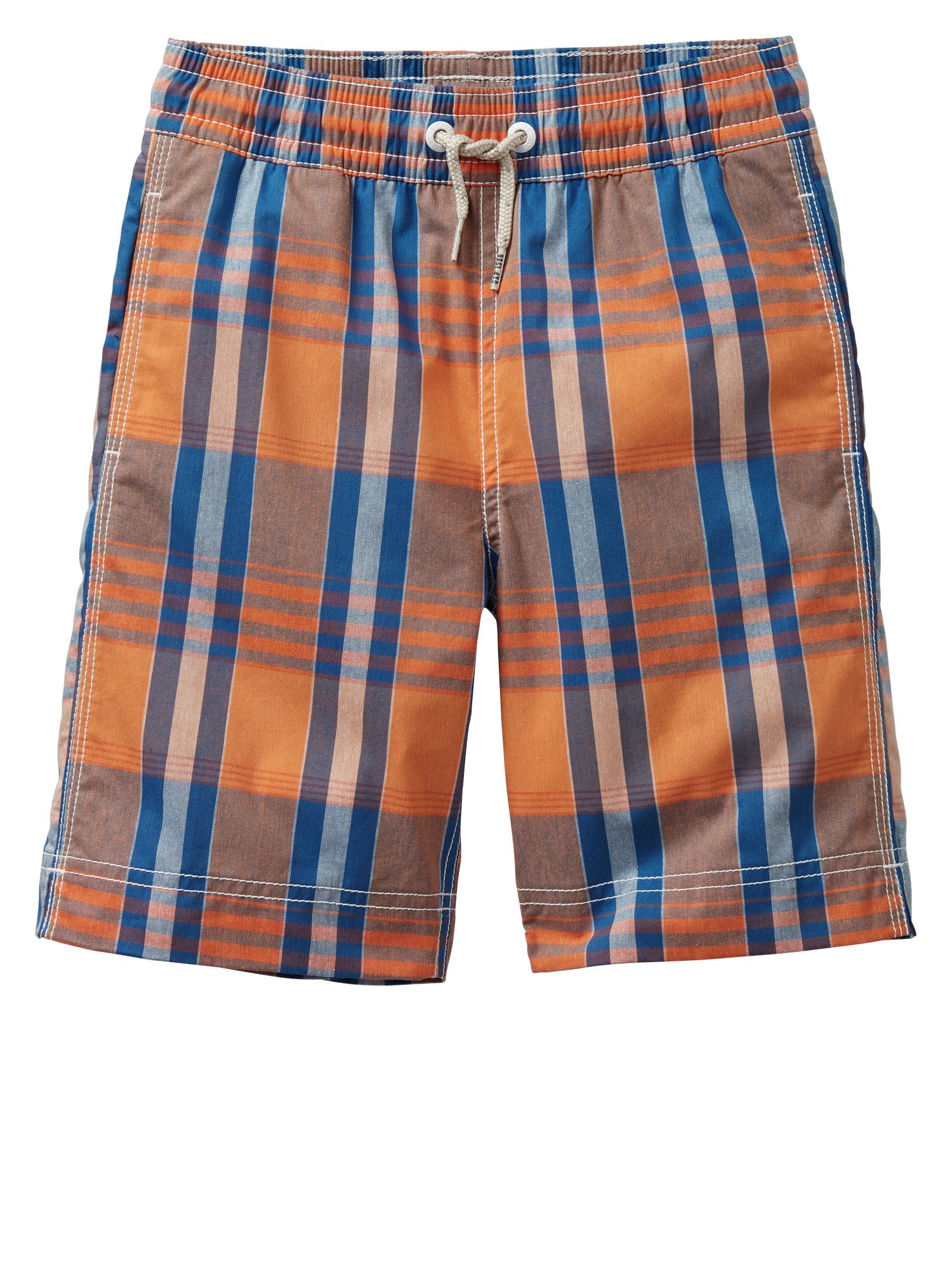 Plaid swim trunks | Gap