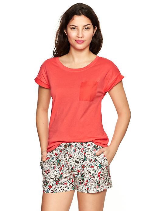 Contrast-trim pocket tee | Gap