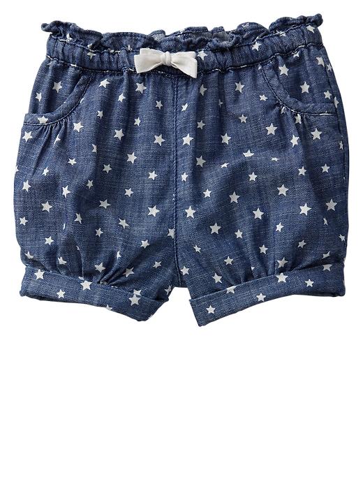 Star print denim bubble shorts | Gap