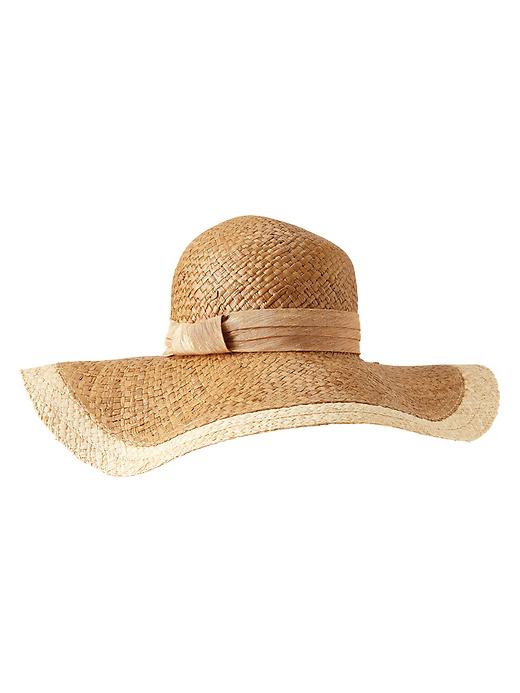 Border stripe floppy straw hat | Gap