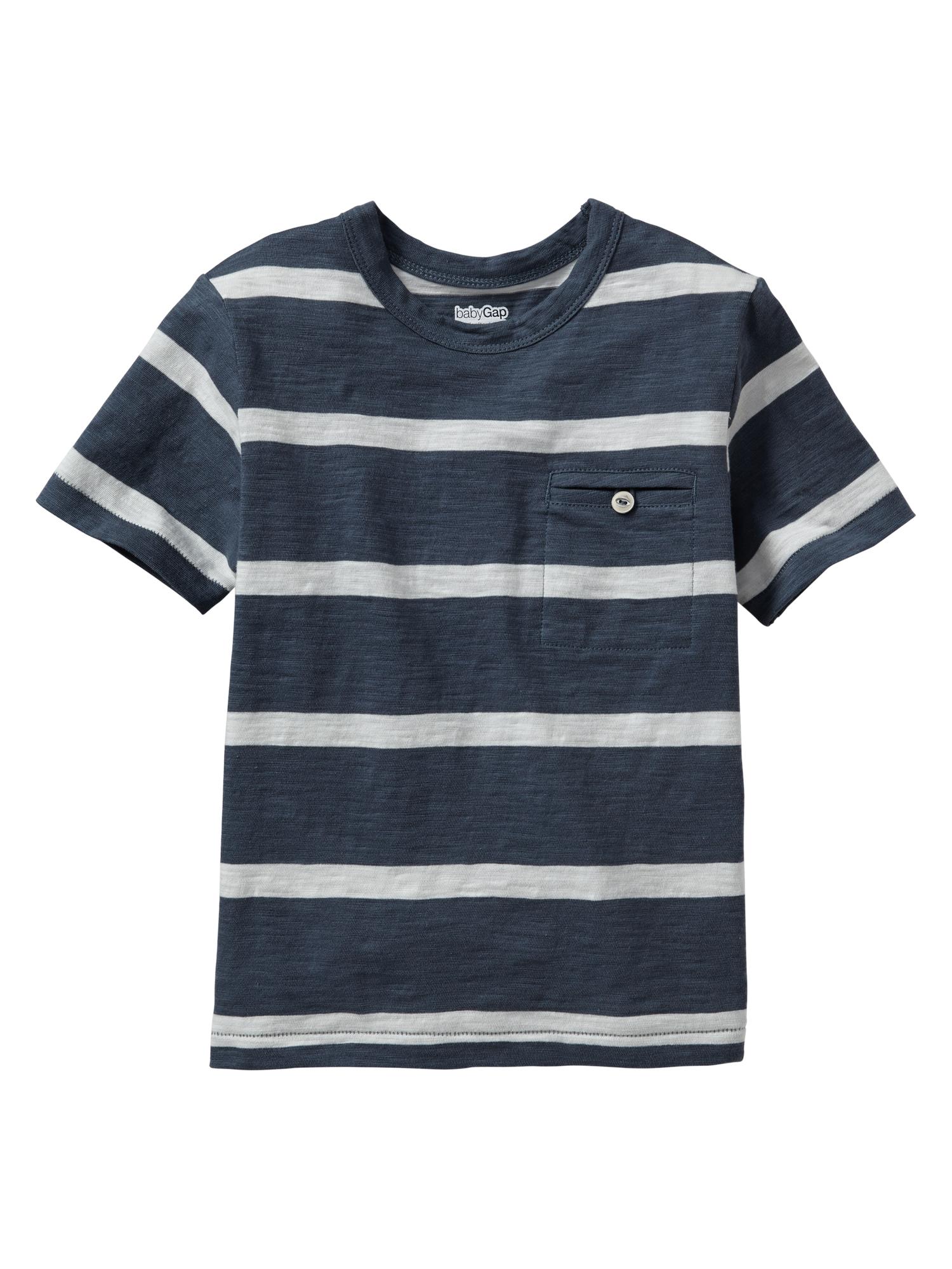Slub stripe pocket tee | Gap
