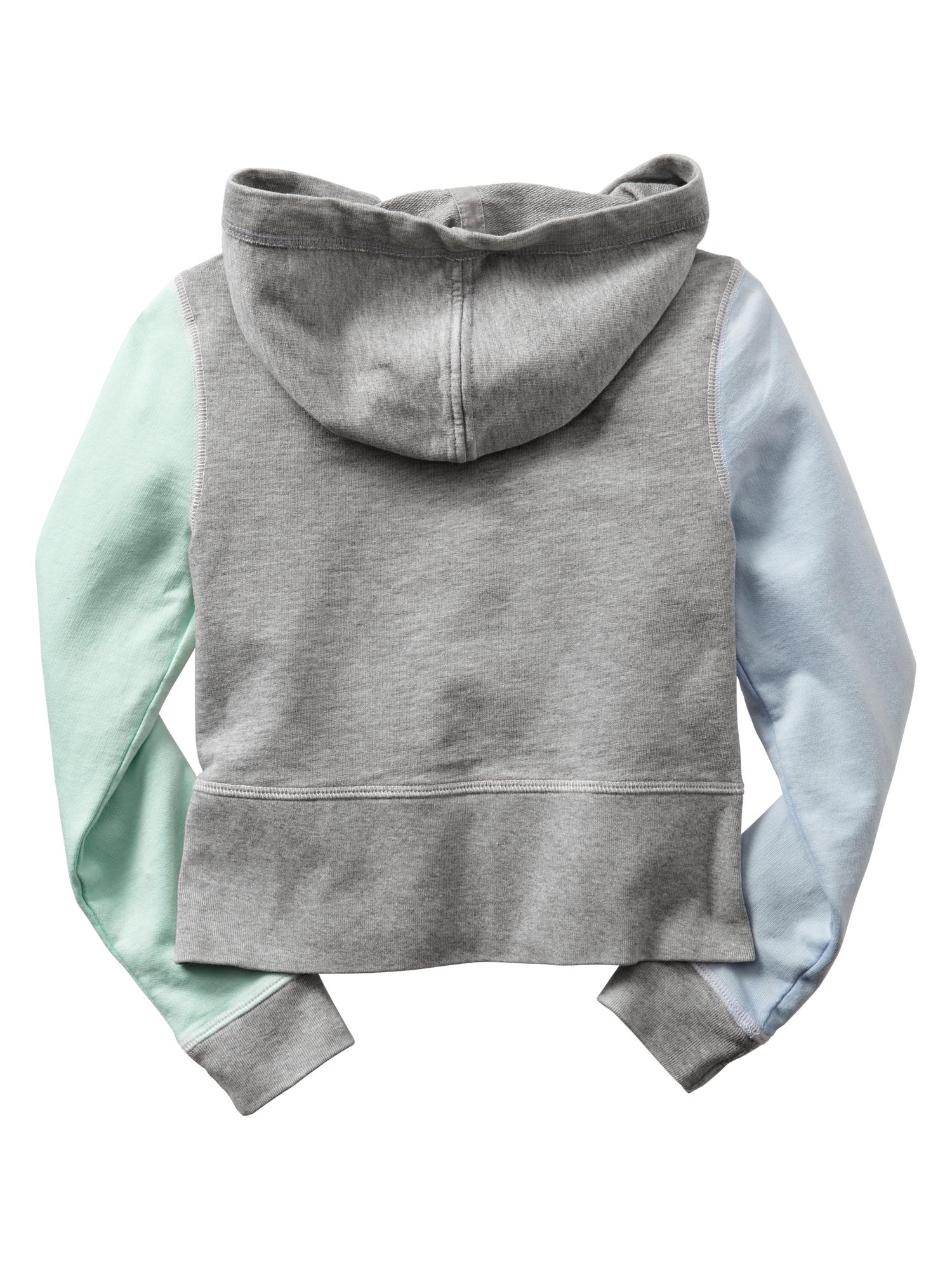 Shrunken colorblock zip hoodie | Gap