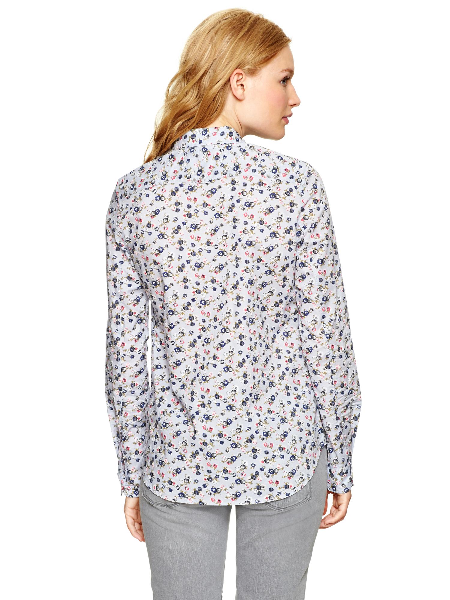 Fitted boyfriend printed shirt | Gap