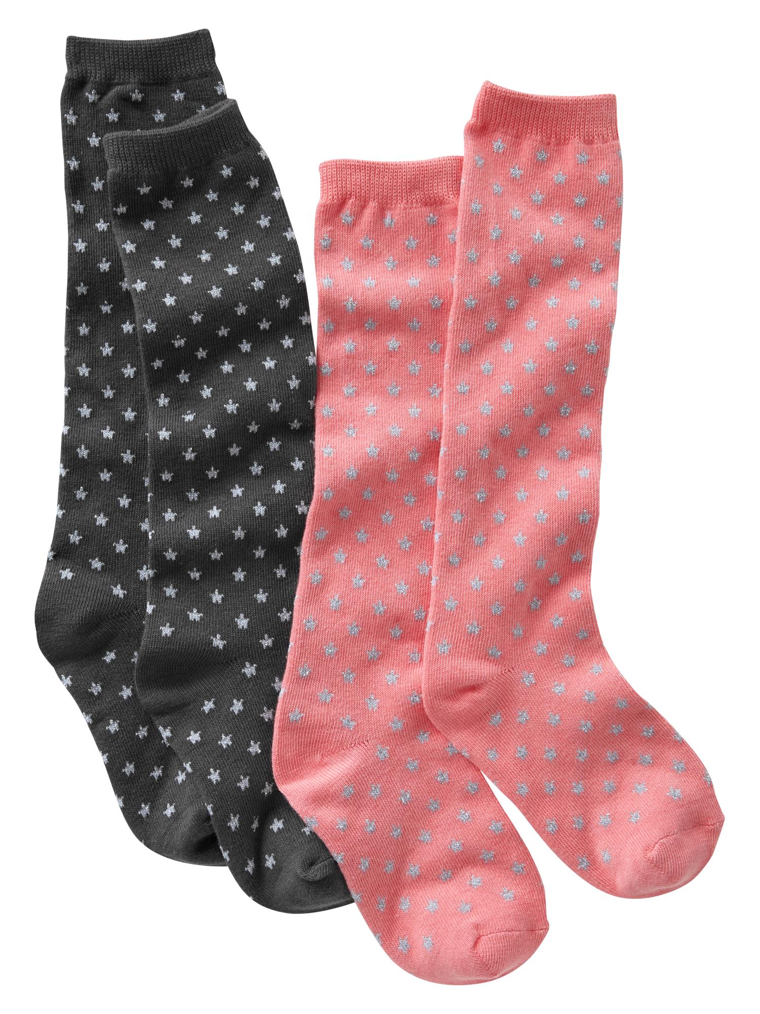 Lurex Star Knee High Socks 2 Pack Gap
