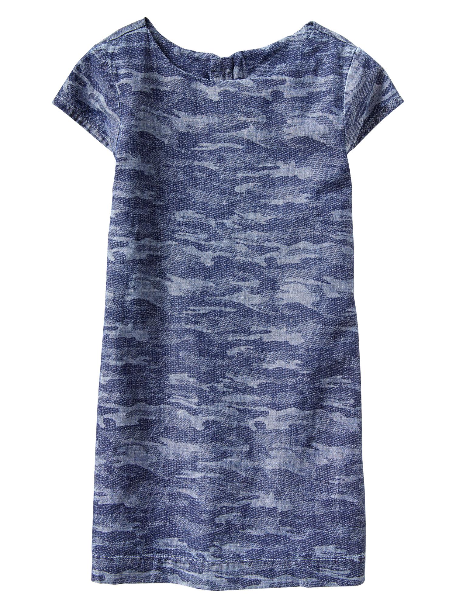 Camo chambray shift dress | Gap