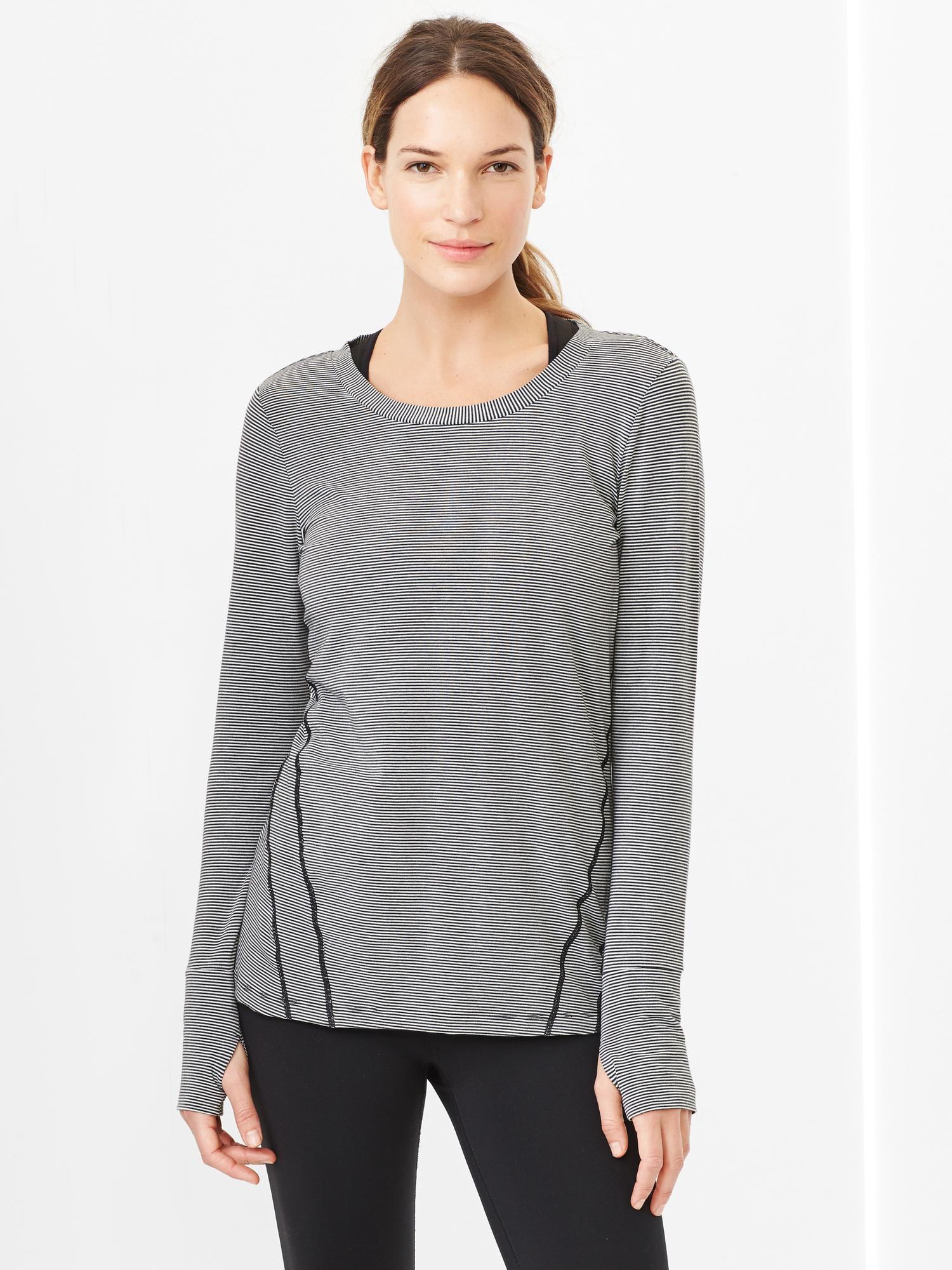 GapFit Breathe long-sleeve stripe tee | Gap