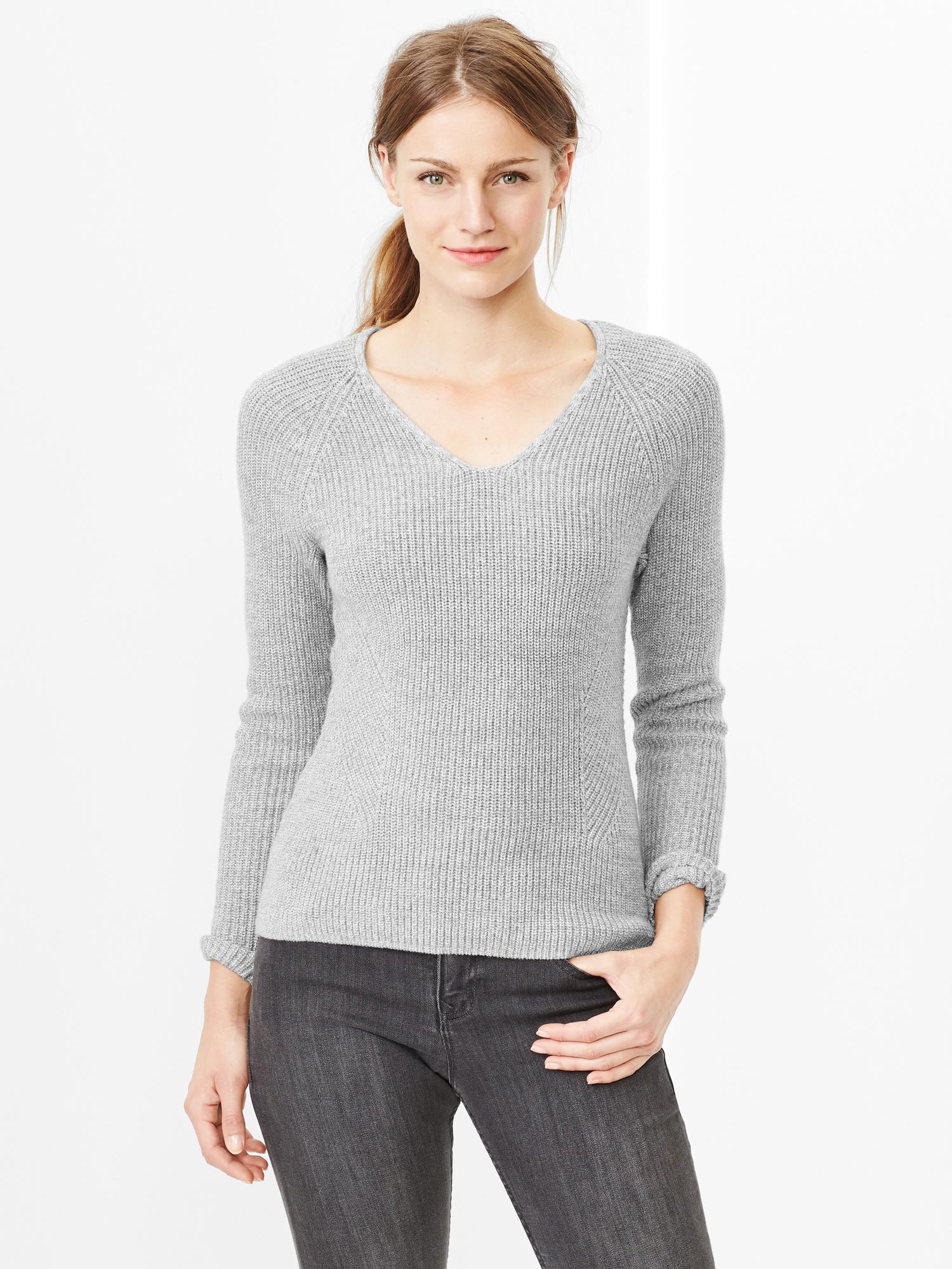 Heathered V-neck sweater | Gap