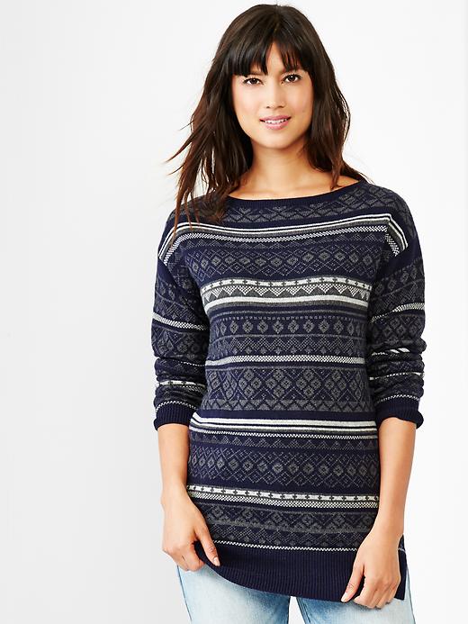 Fair isle boatneck tunic | Gap