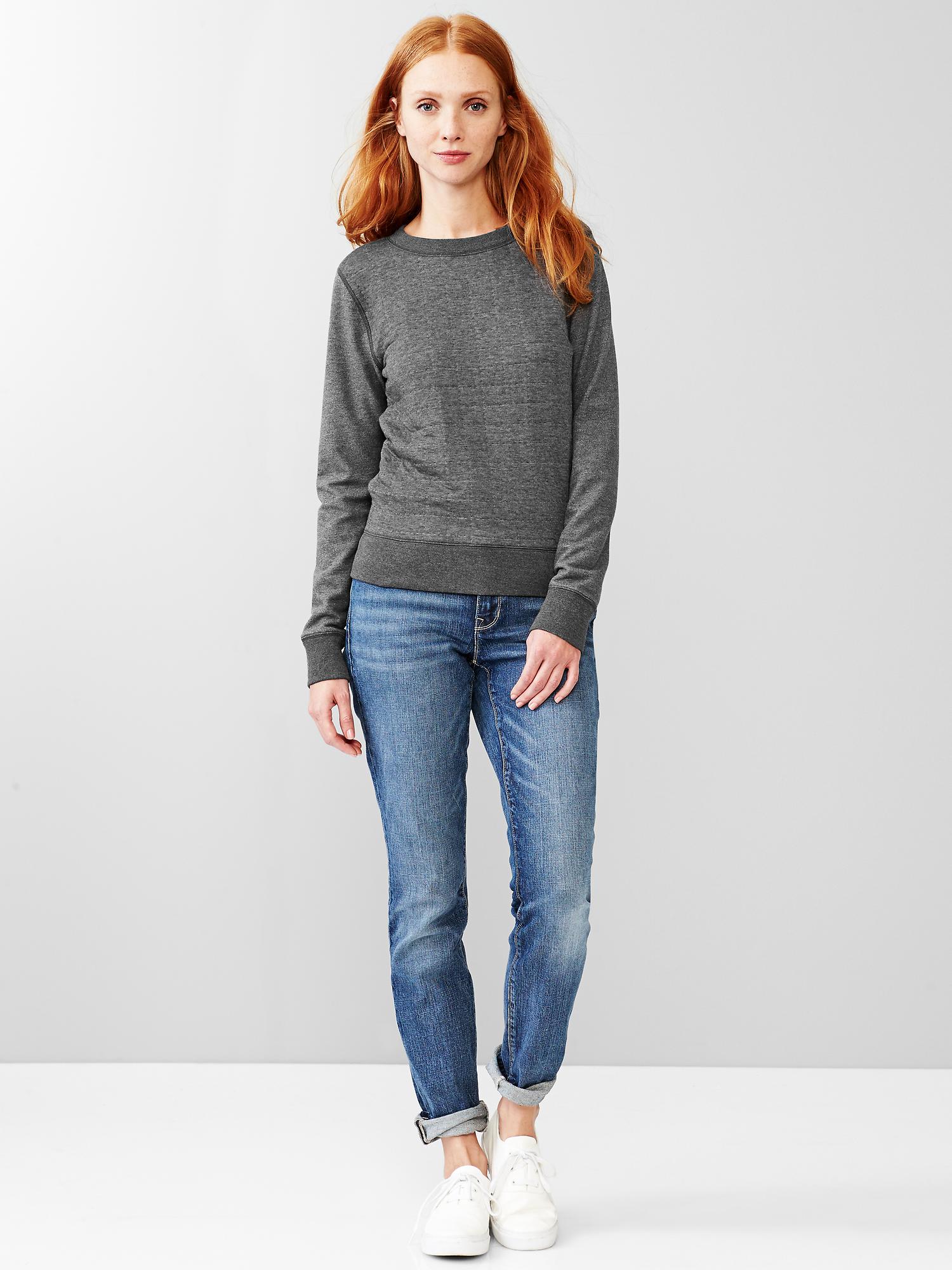 Quilted grid sweatshirt | Gap
