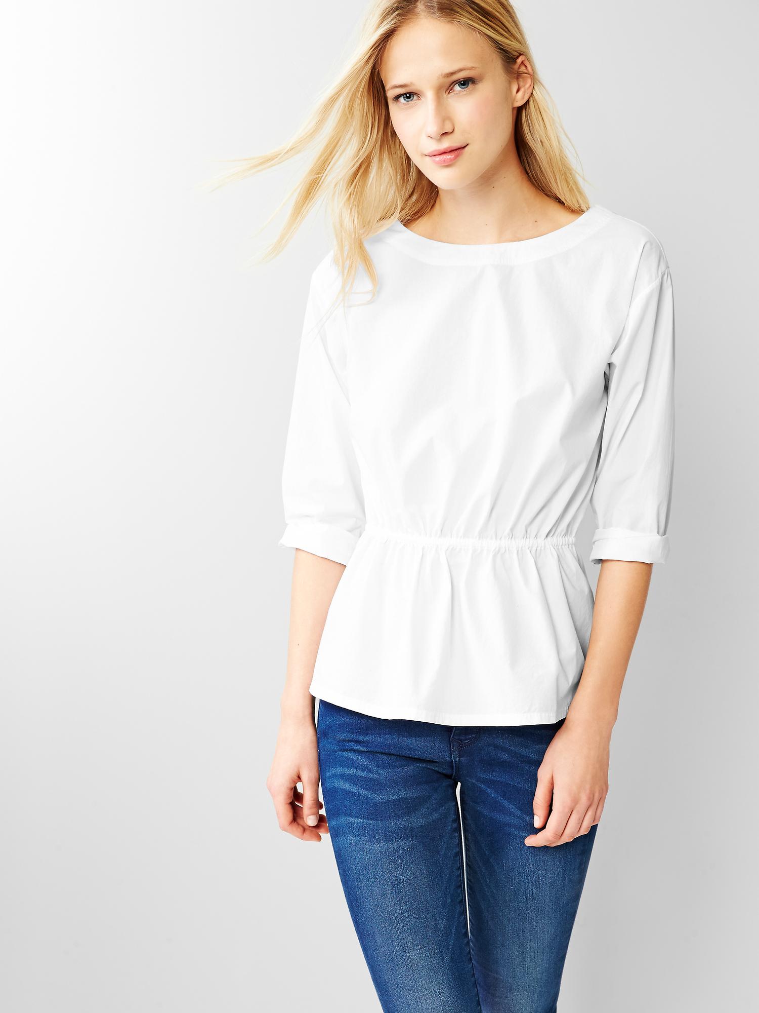 Poplin peplum top | Gap