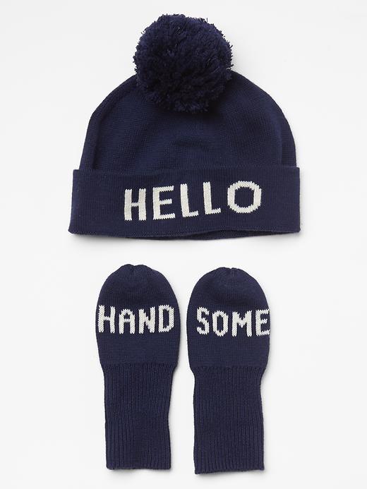 Statement beanie & mitten set | Gap