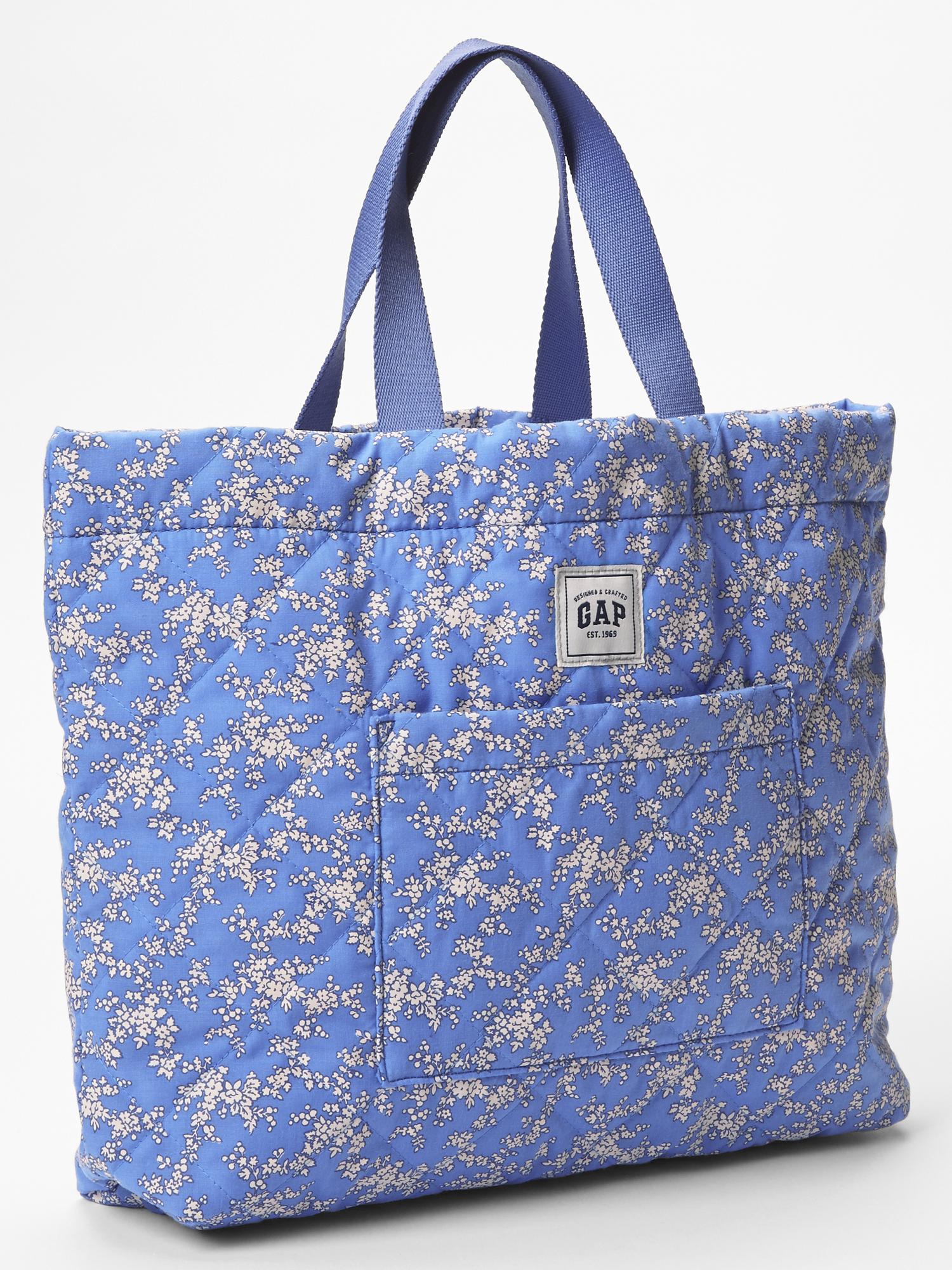 Print quilted tote | Gap