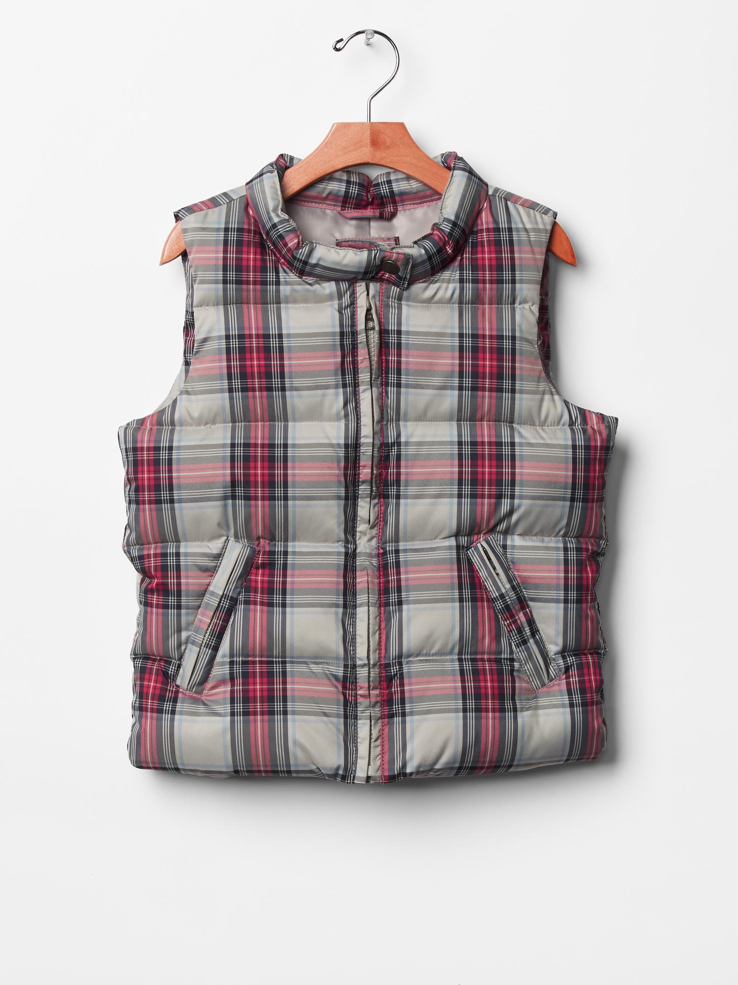 Plaid puffer vest | Gap