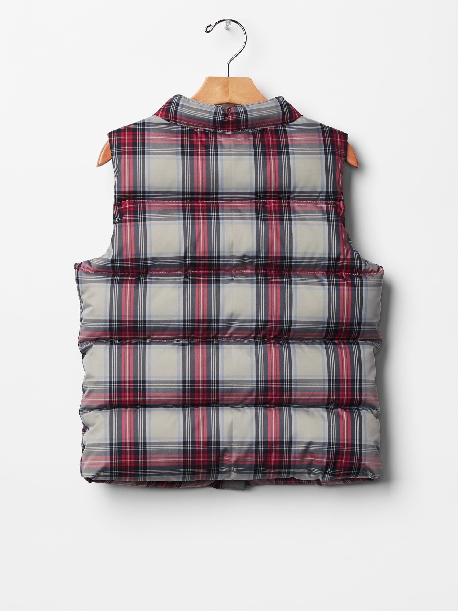 Plaid puffer vest | Gap