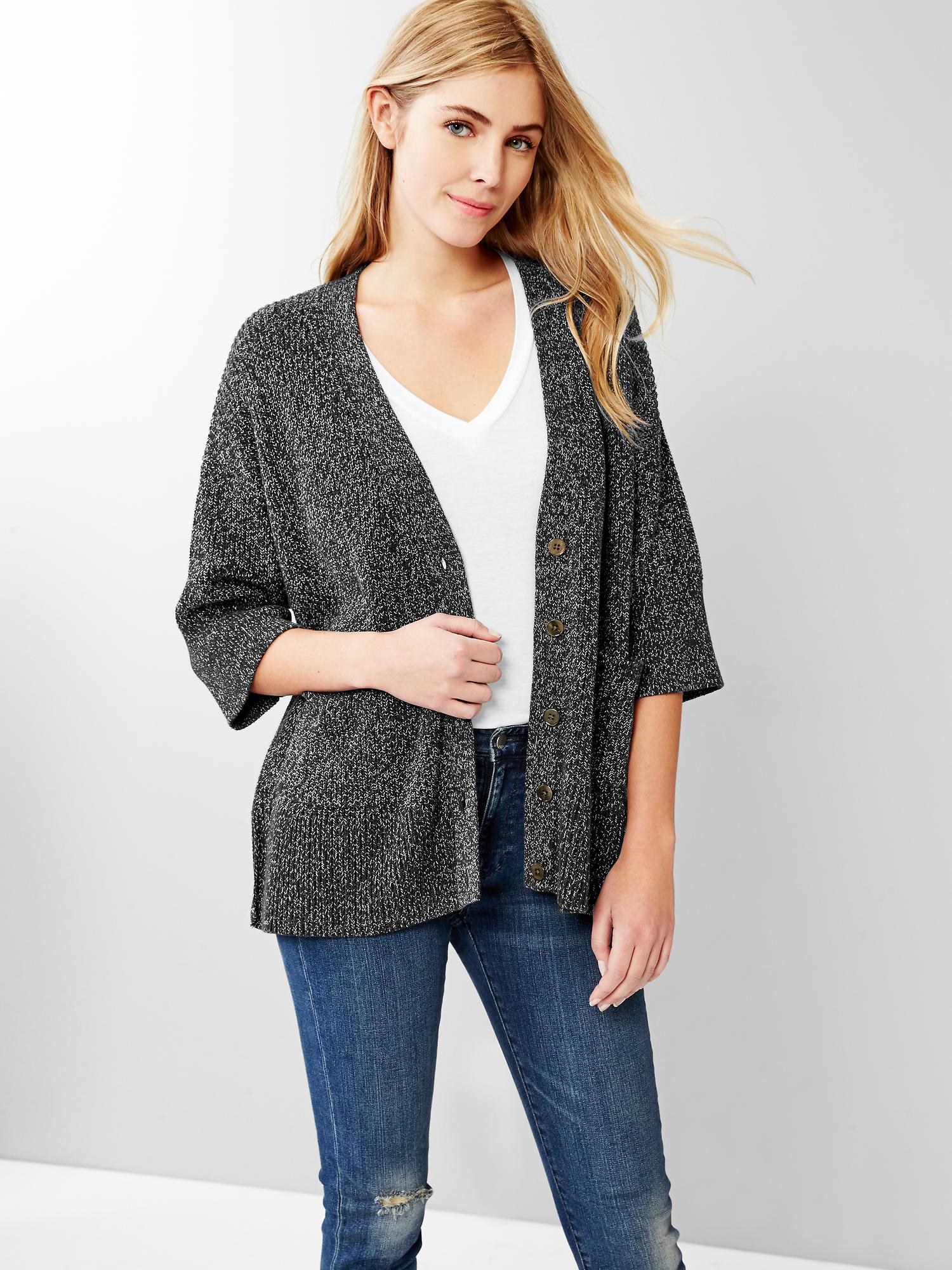 Marl oversized swing cardigan | Gap