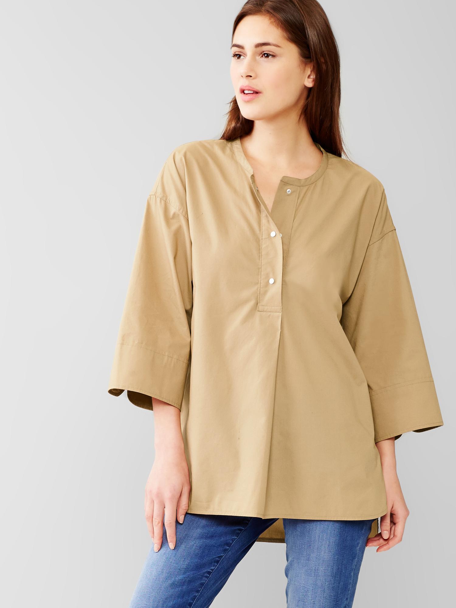 Wide-sleeve popover tunic | Gap