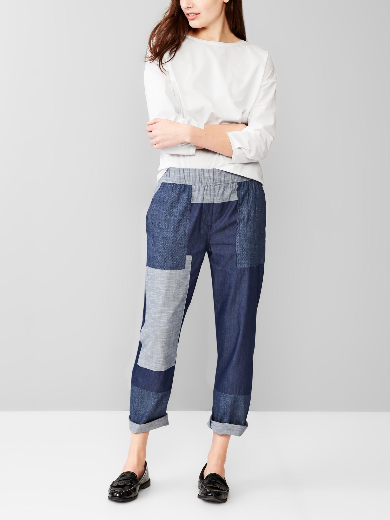 Patchwork jogger pants | Gap