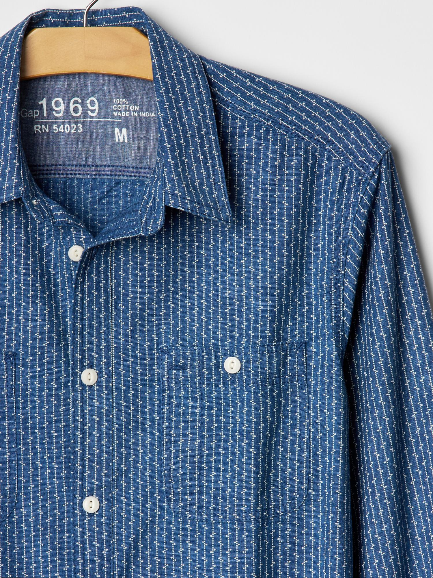 1969 print iconic denim worker shirt | Gap