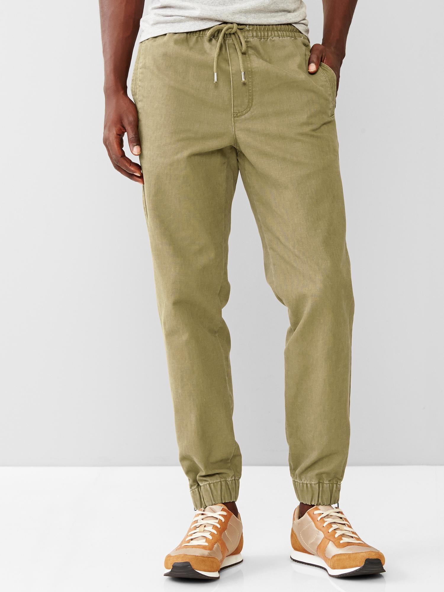 Canvas zip joggers | Gap