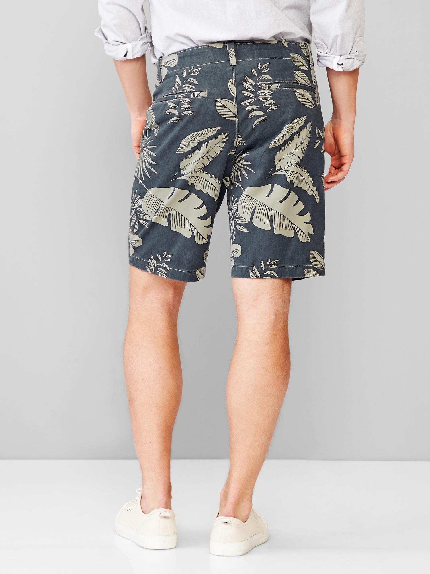 Lived-in palm print shorts (10") | Gap