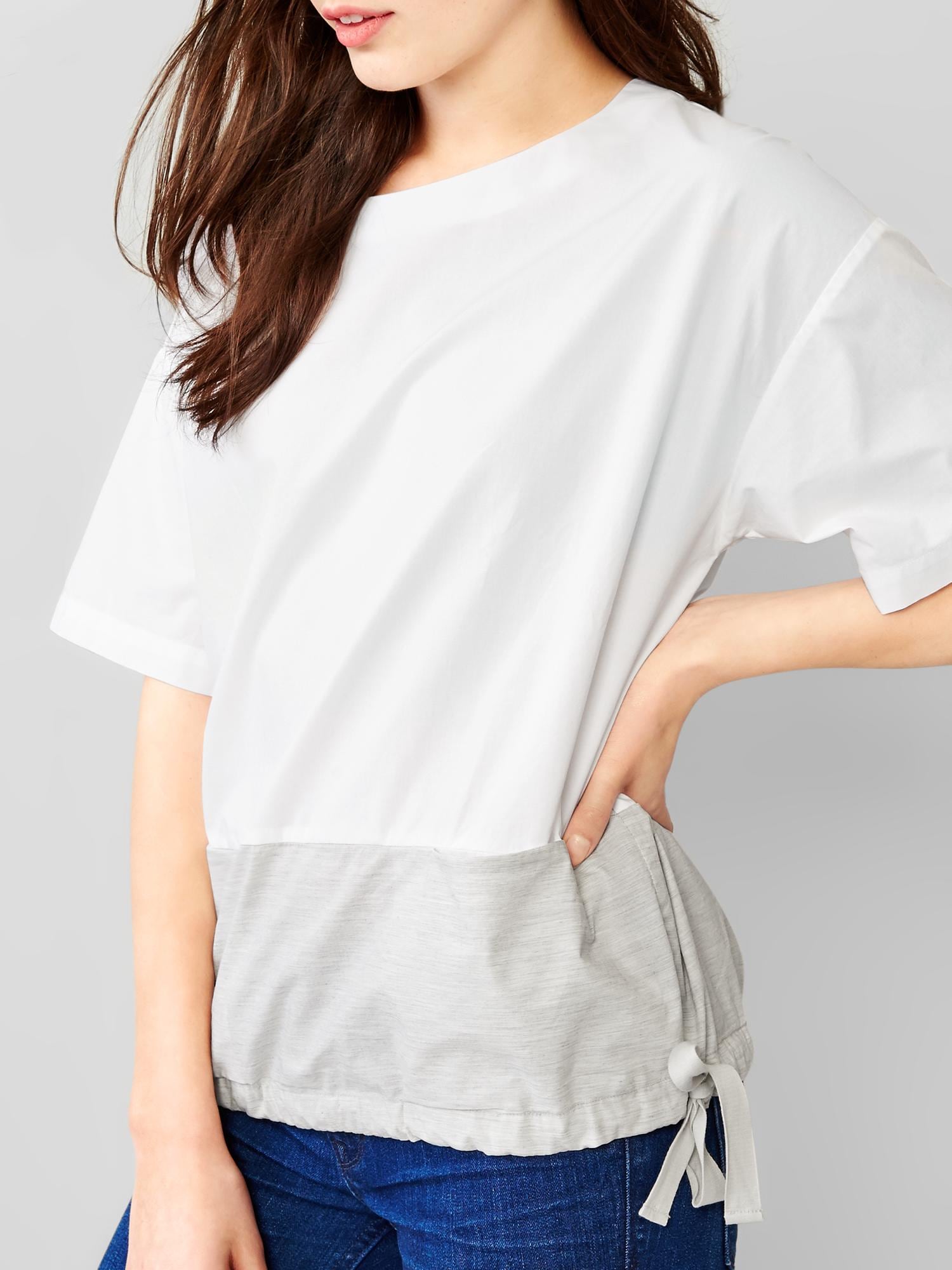 Drawstring colorblock top | Gap