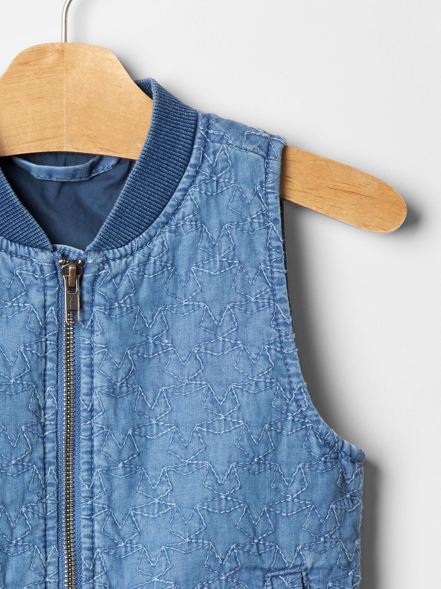 Star quilted denim vest | Gap