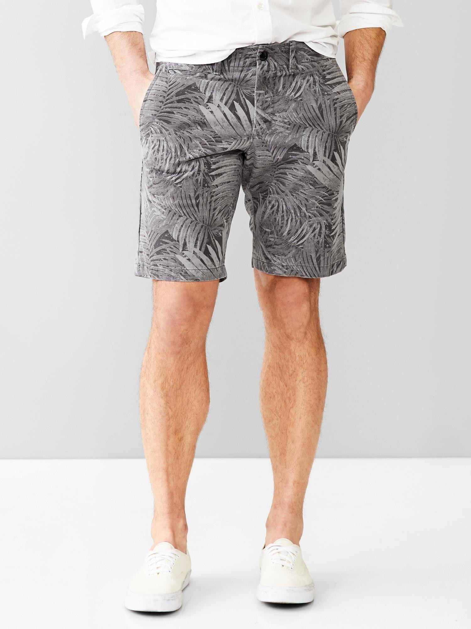 Lived-in palm print shorts (10") | Gap