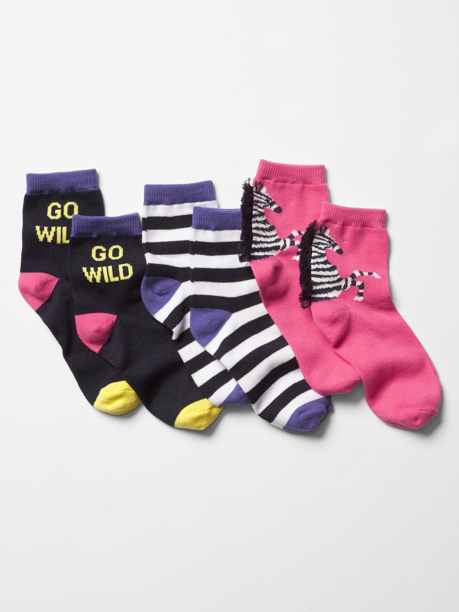 Zebra socks (3-pack) | Gap