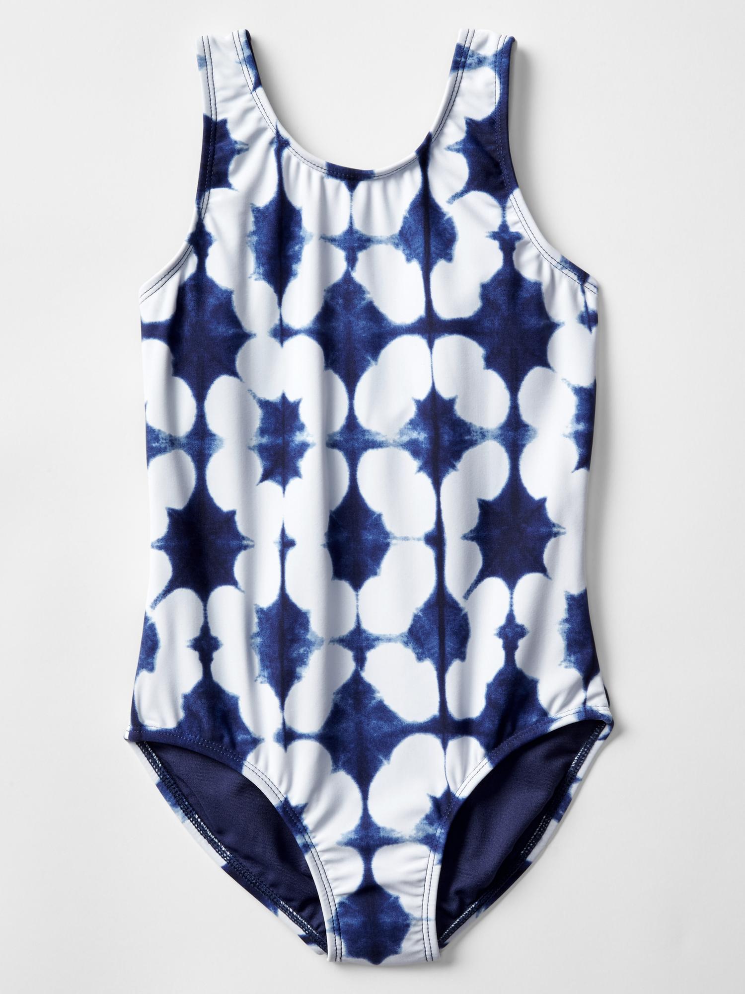 Printed scoopback swim one-piece | Gap