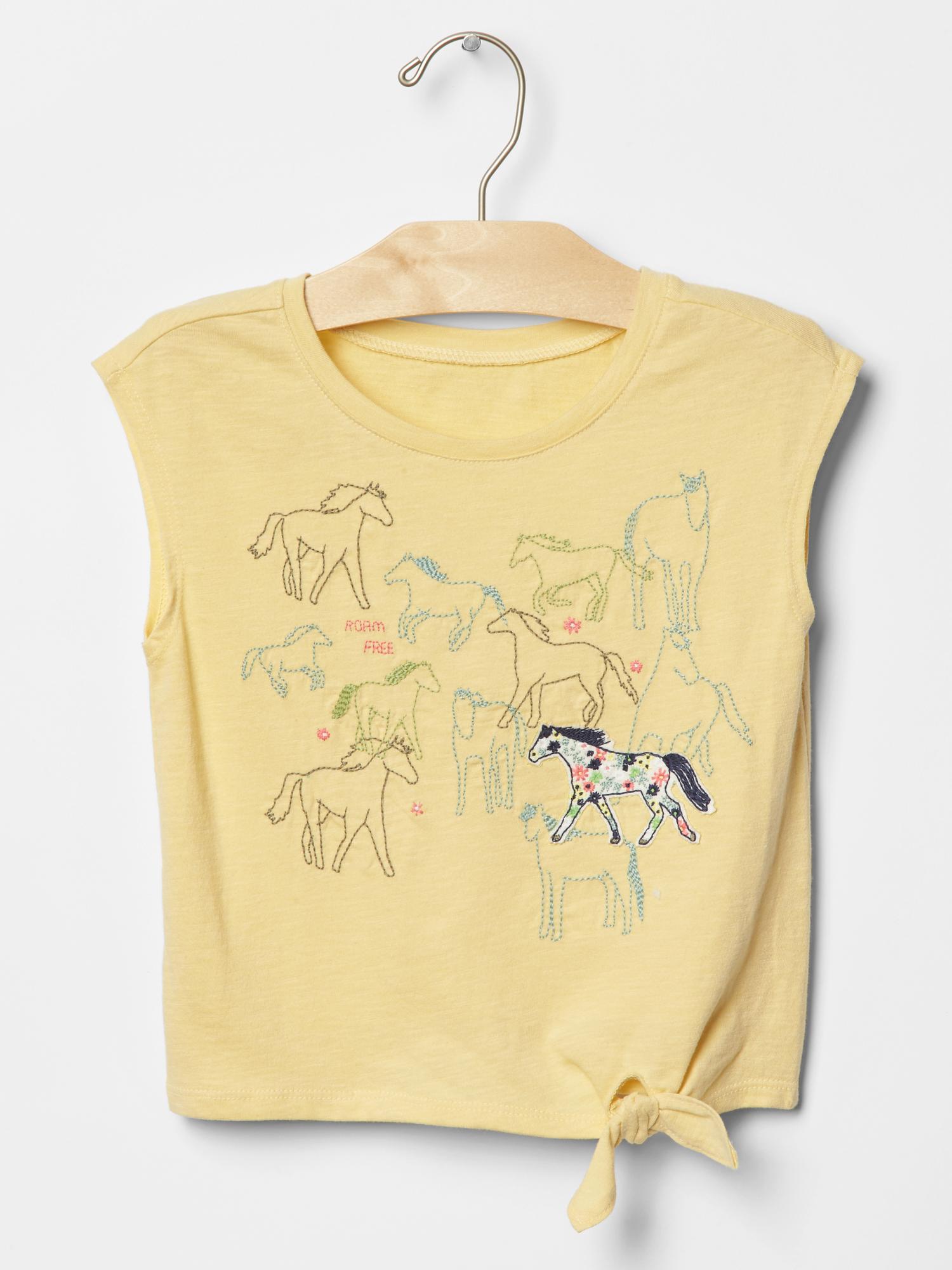 Embroidered graphic knot tee | Gap